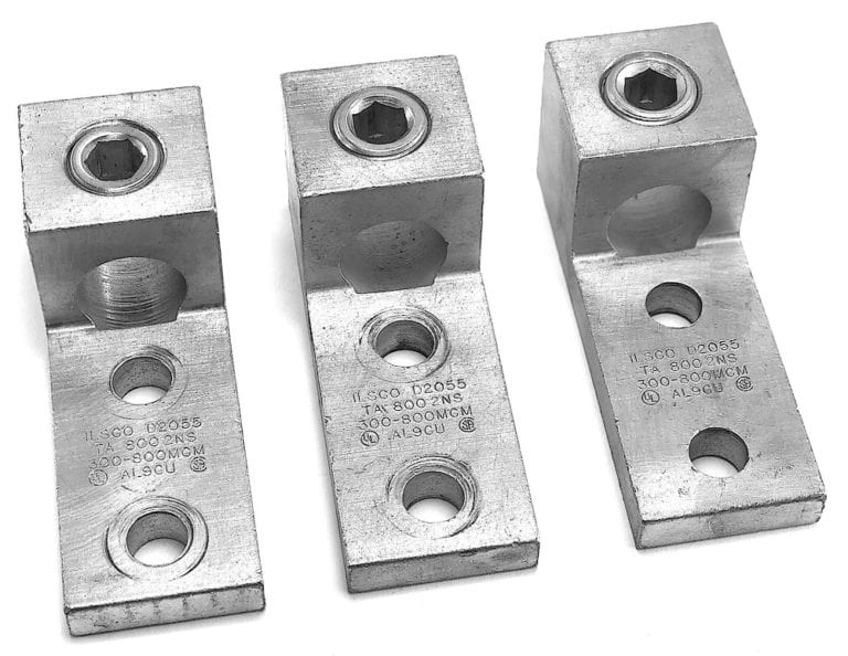 Ilsco D3687 AL9CU (2)500-2 375IN.LBS. Lugs (Set of 3) | Electrical ...