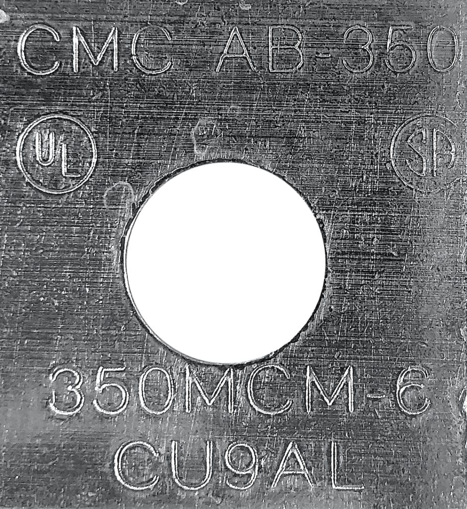 CMC AB350 CU9AL 350 MCM-6 Lugs (Set of 3) | Electrical Power and ...