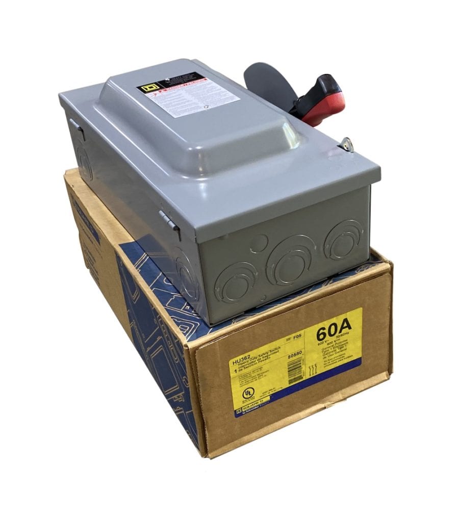 Square D HU362 60 Amp 600V Type 1 Heavy Duty Safety Switch (NIB ...