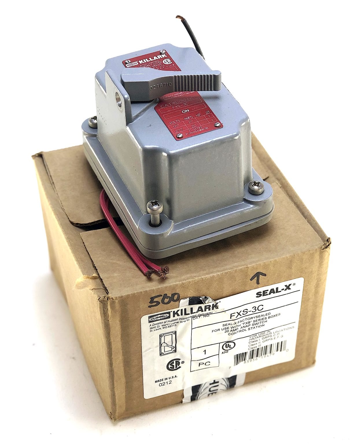 Hubbell Killark FXS-3C 20 Amp ANAP Switch Control Station | Electrical ...