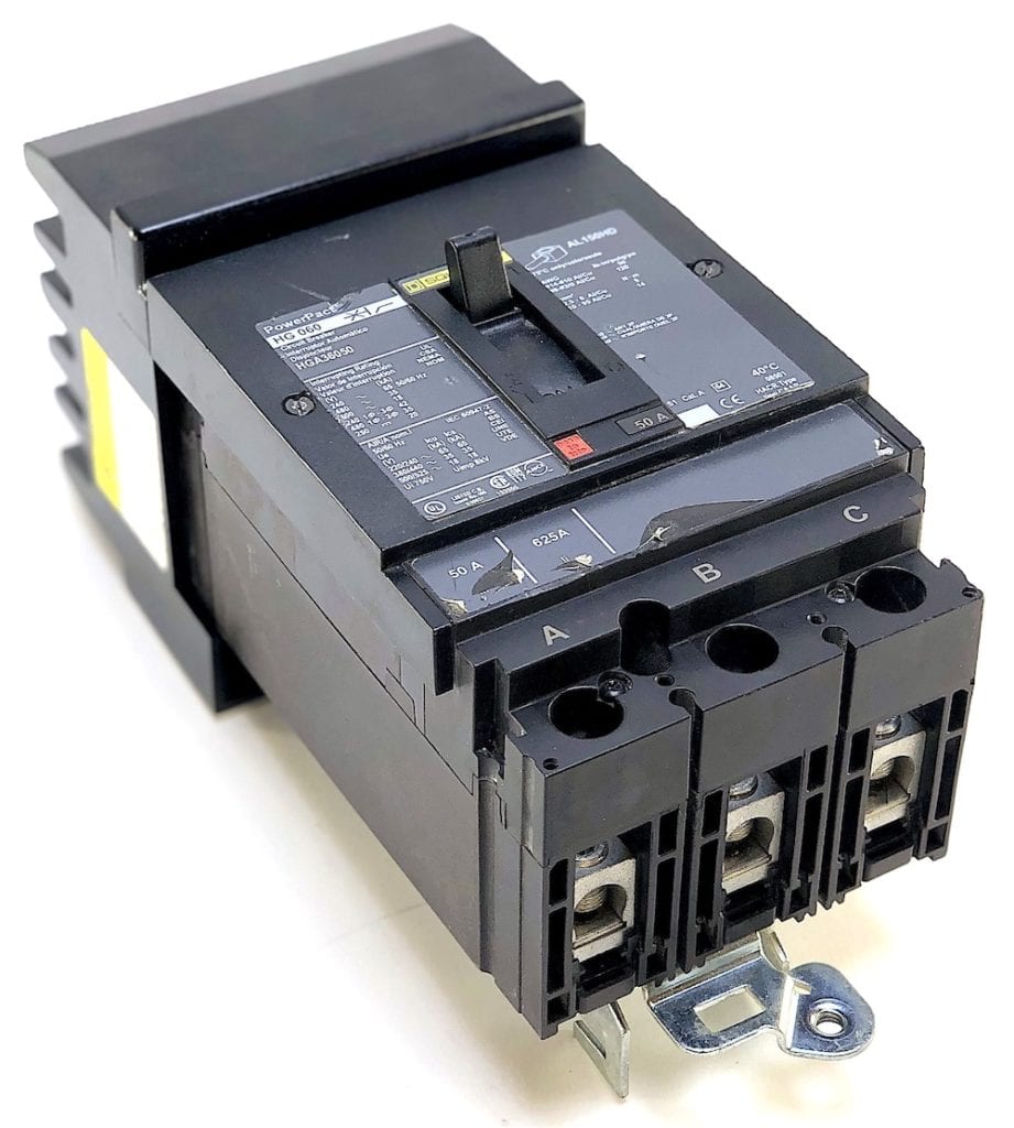 Square D HGA36050 3 Pole 50 Amp 600 Vac I-Line Circuit Breaker | Electrical Power and Control ...