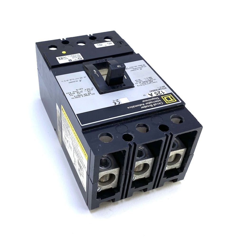 Square D KCL341258041 3 Pole 125 Amp 480 Vac Circuit Breaker