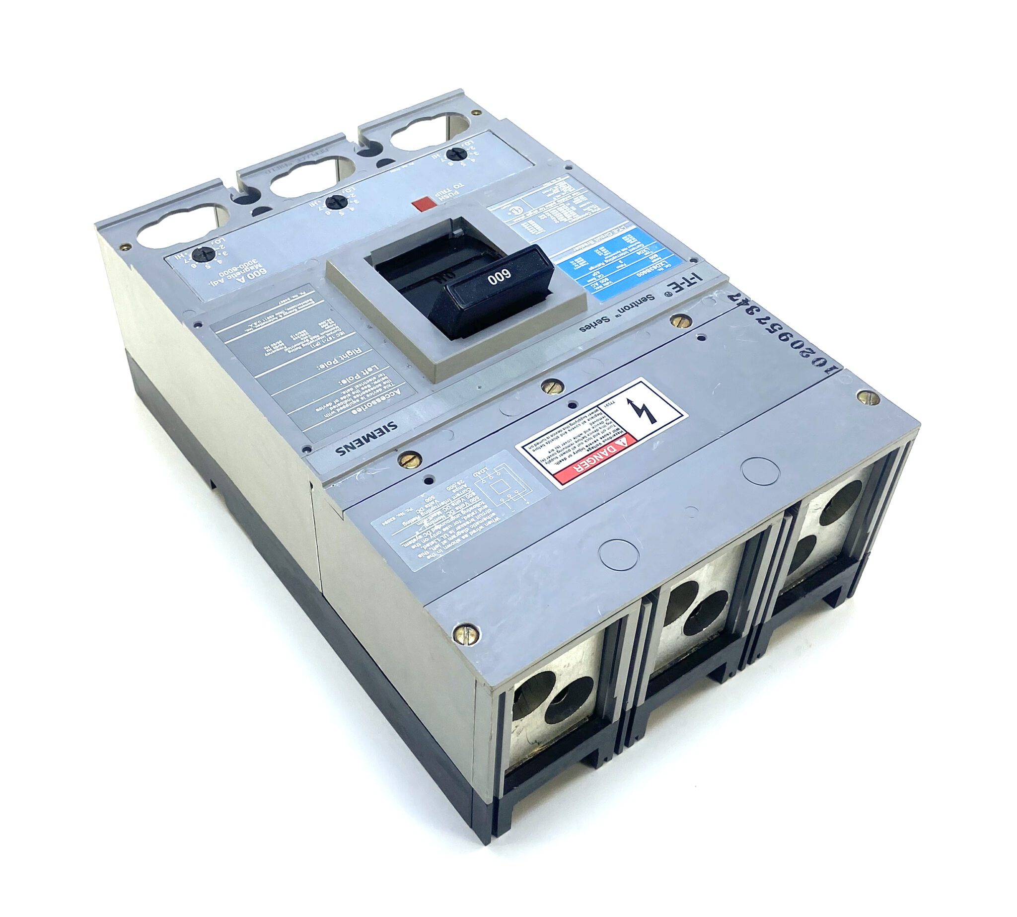 Siemens LXD63B600 3Pole 600Amp 600Vac Circuit Breaker w/600A Trip