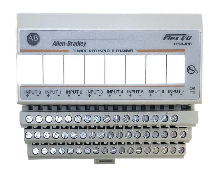Allen Bradley 1794-IR8 Flex I/O 3W RTD 8 Channel Input Module w/Base ...