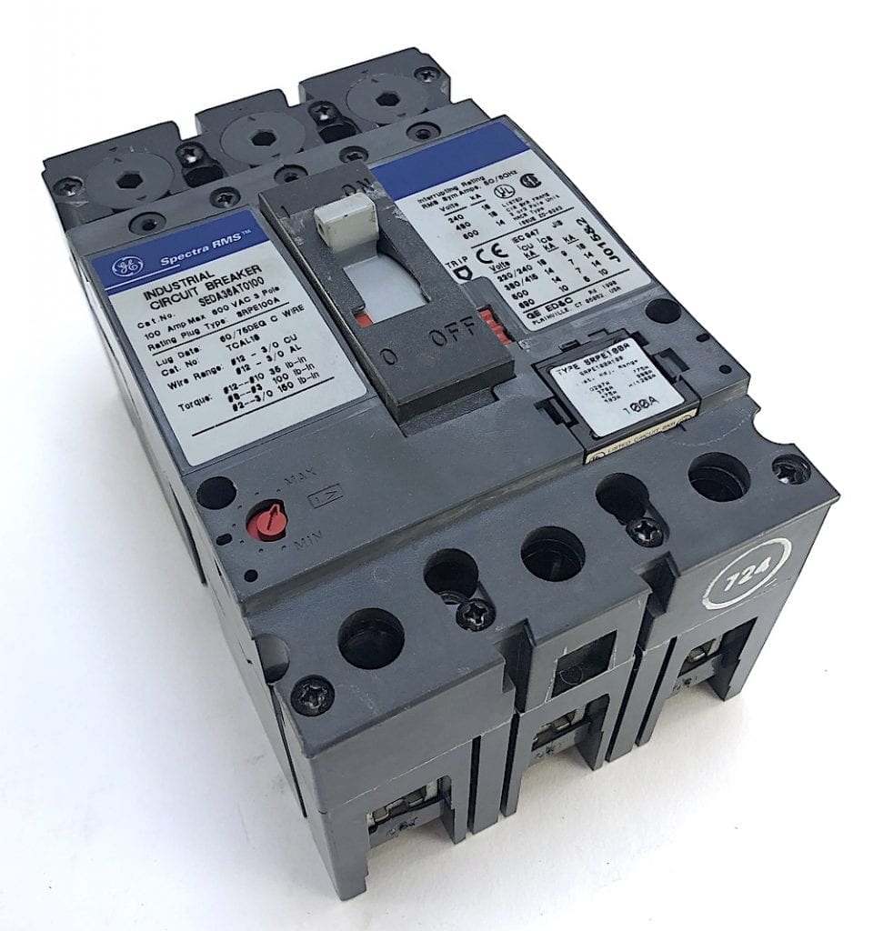 General Electric SEDA36AT0100 3Pole 100A 600V Breaker w/100A Plug ...