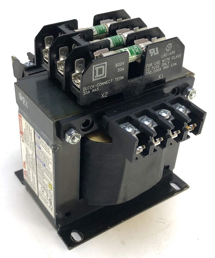 Square D 9070TF200D49 0.2 kVA 30 Amp 600 Vac Sec. 120 Vac Transformer ...