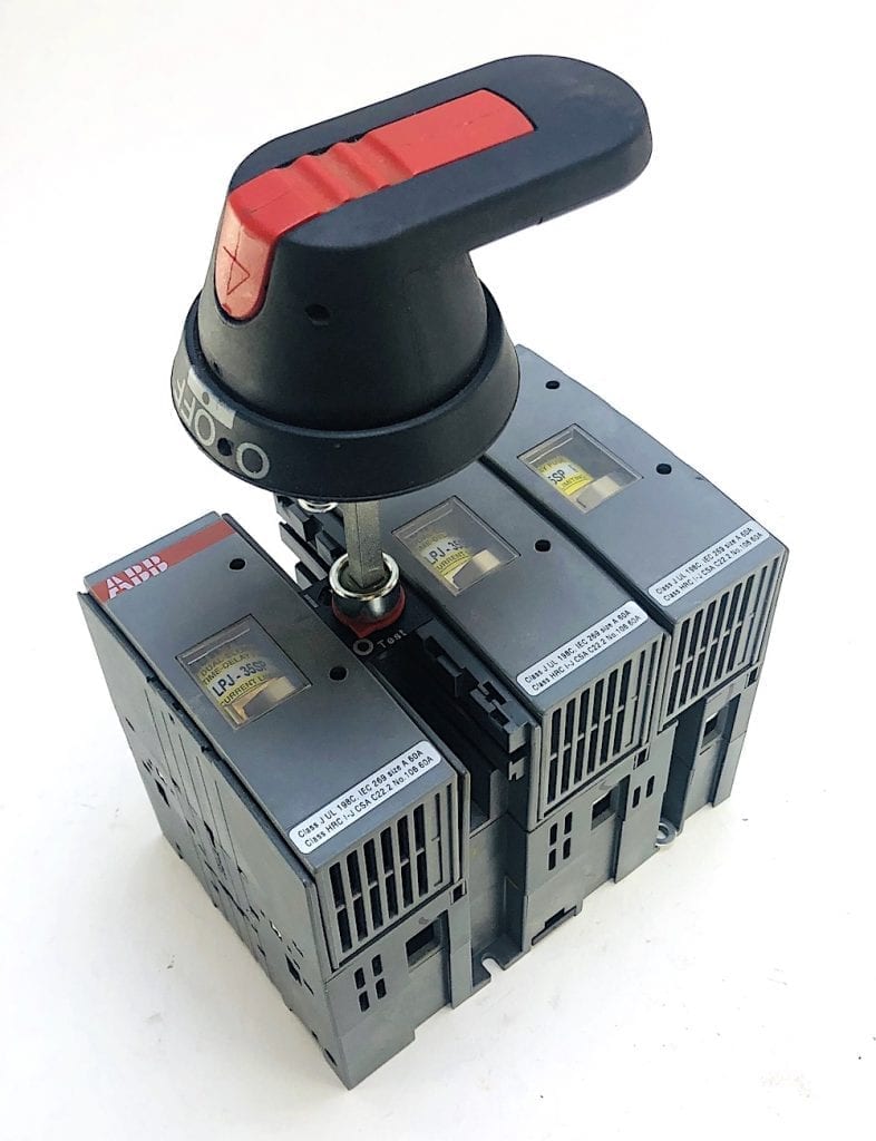 ABB OS-60J12 60 Amp 600 Vac Fusible Disconnect Switch w/LPJ-35SP Fuse ...