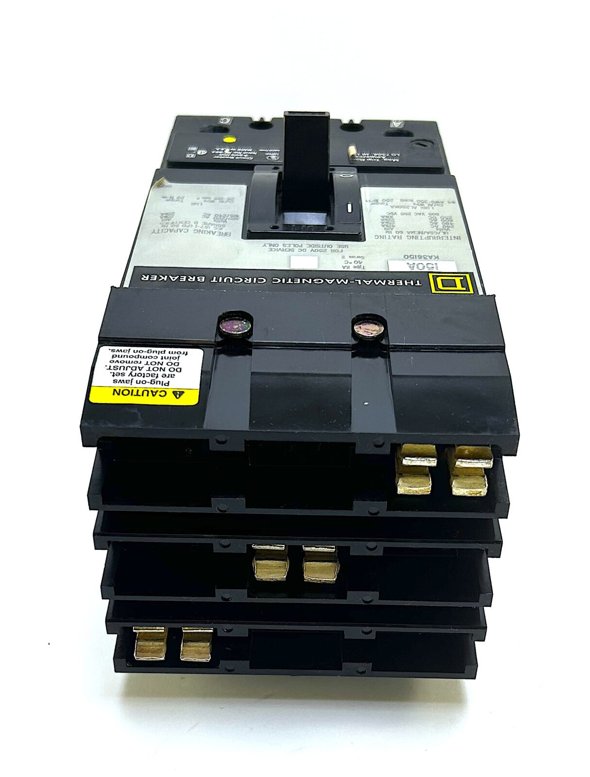 Square D KA36150 3 Pole 150 Amp 600 Vac Circuit Breaker