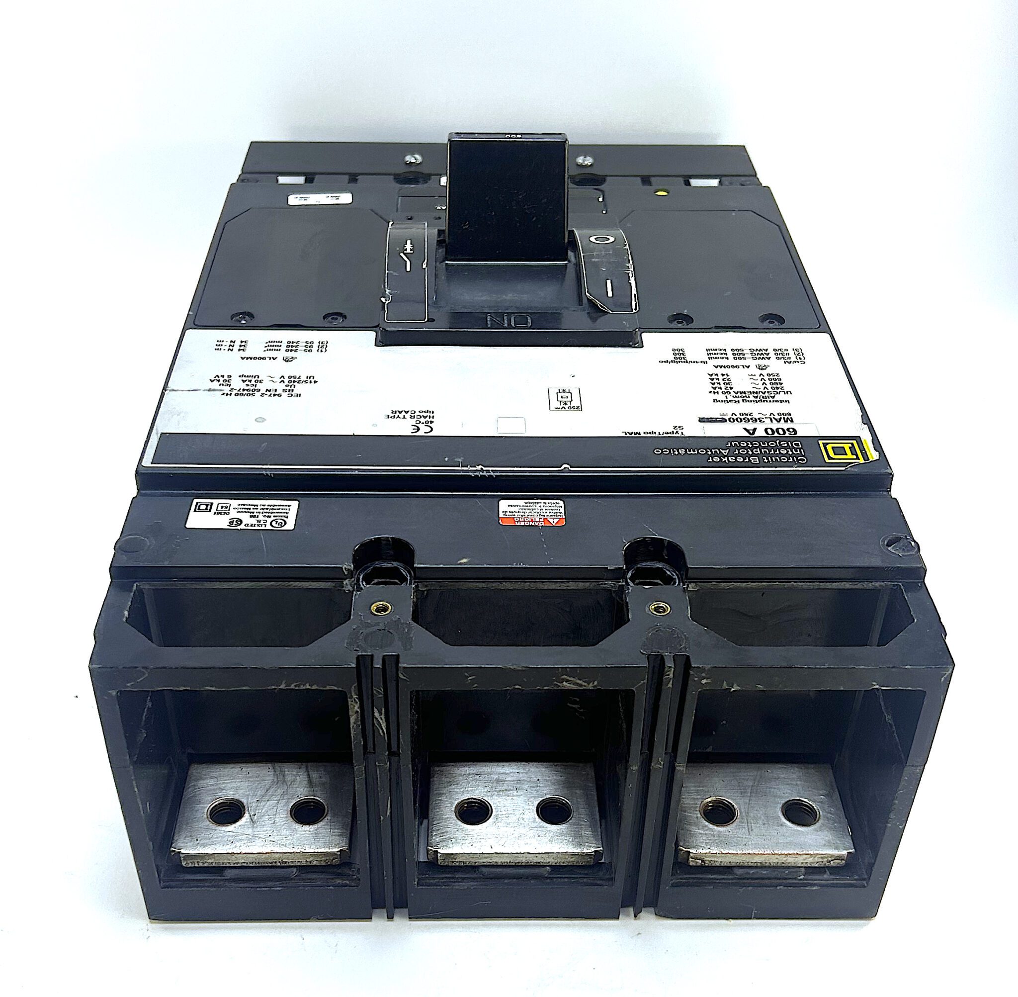 Square D MAL36600 3 Pole 600 Amp 600 Vac Circuit Breaker