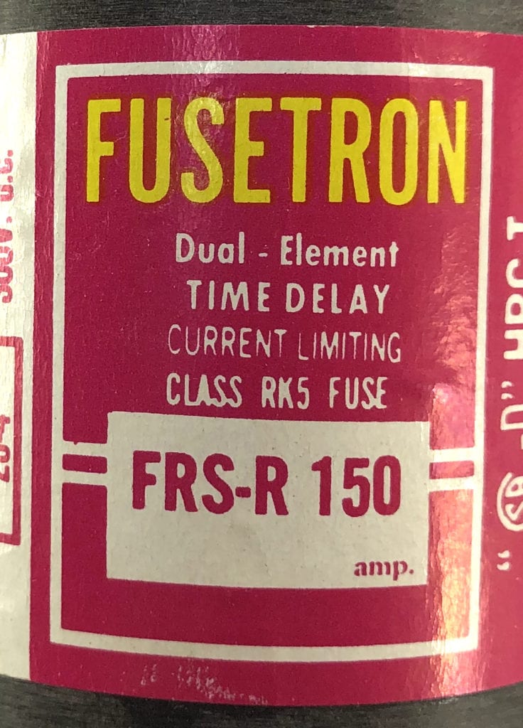 Fusetron FRS-R 150 150Amp Dual Element Time Delay Fuse (Set of 3 ...
