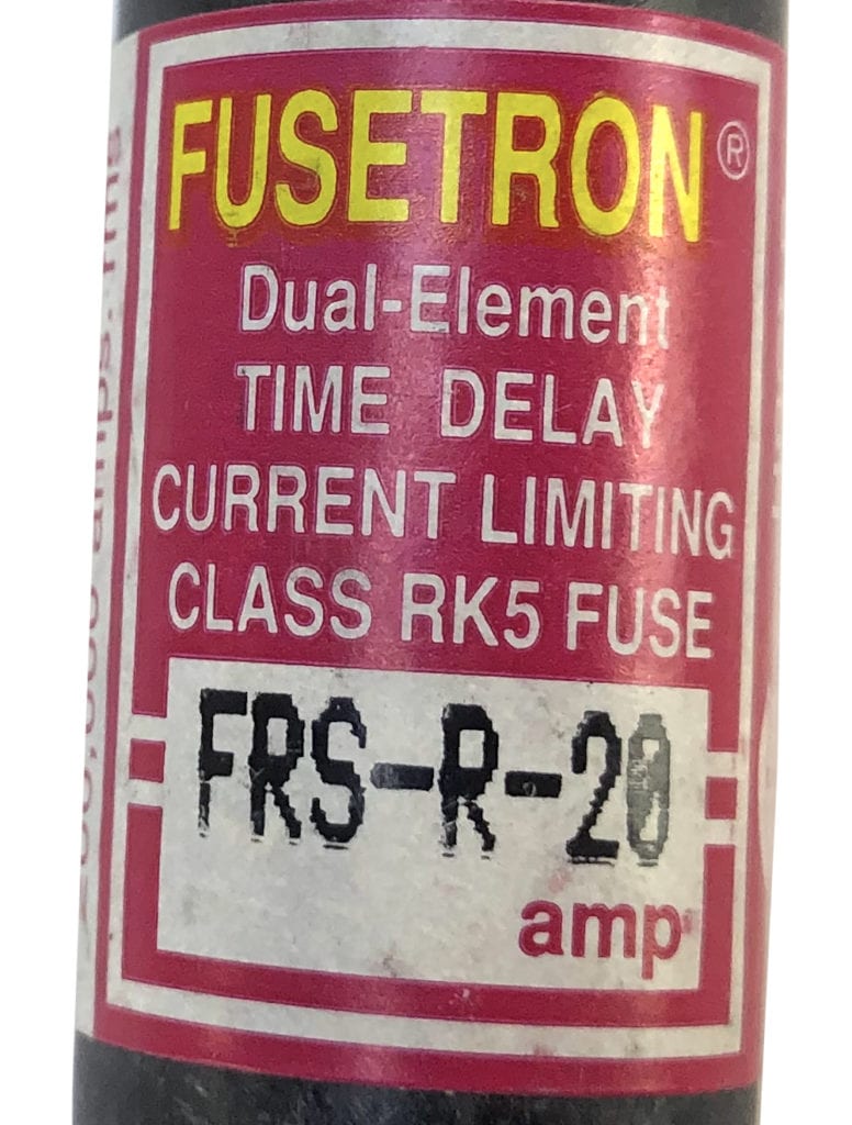 Fusetron FRS-R-20 20 Amp 600Vac Time Delay Fuses (NIB) (Set of 7 ...