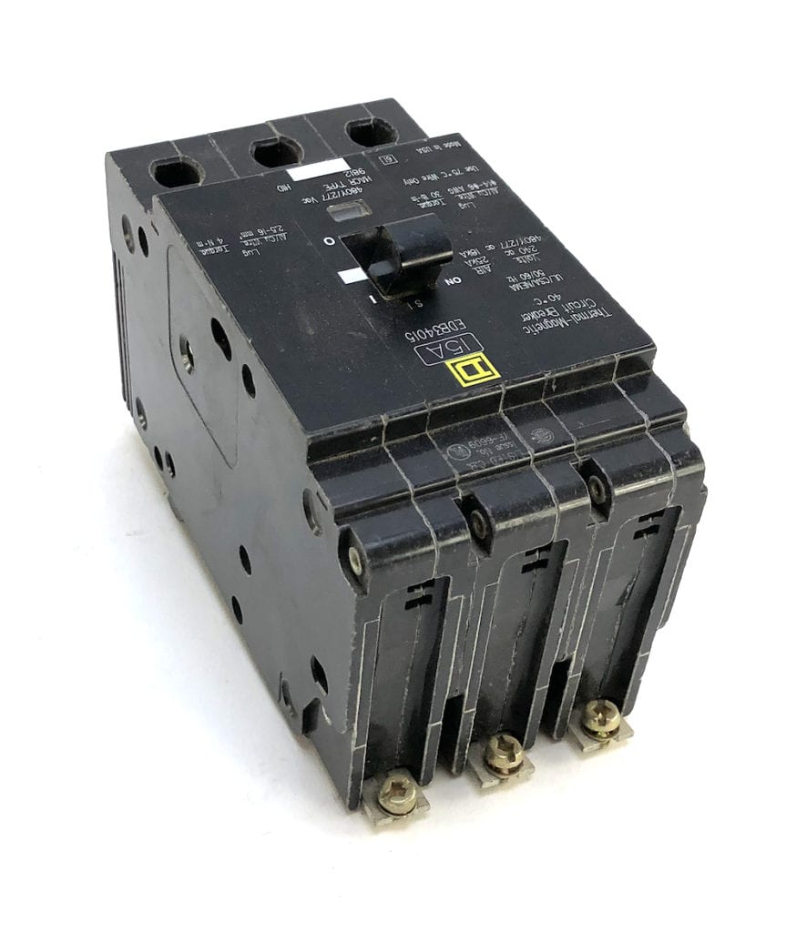 Square D EDB34015 3 Pole 15 Amp 480 Vac Circuit Breaker | Electrical ...