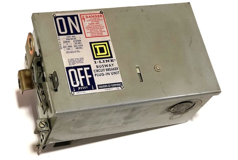 Square D PFA34100G 3 Phase 3 Wire 100 Amp 480V Bus Plug w/Breaker ...