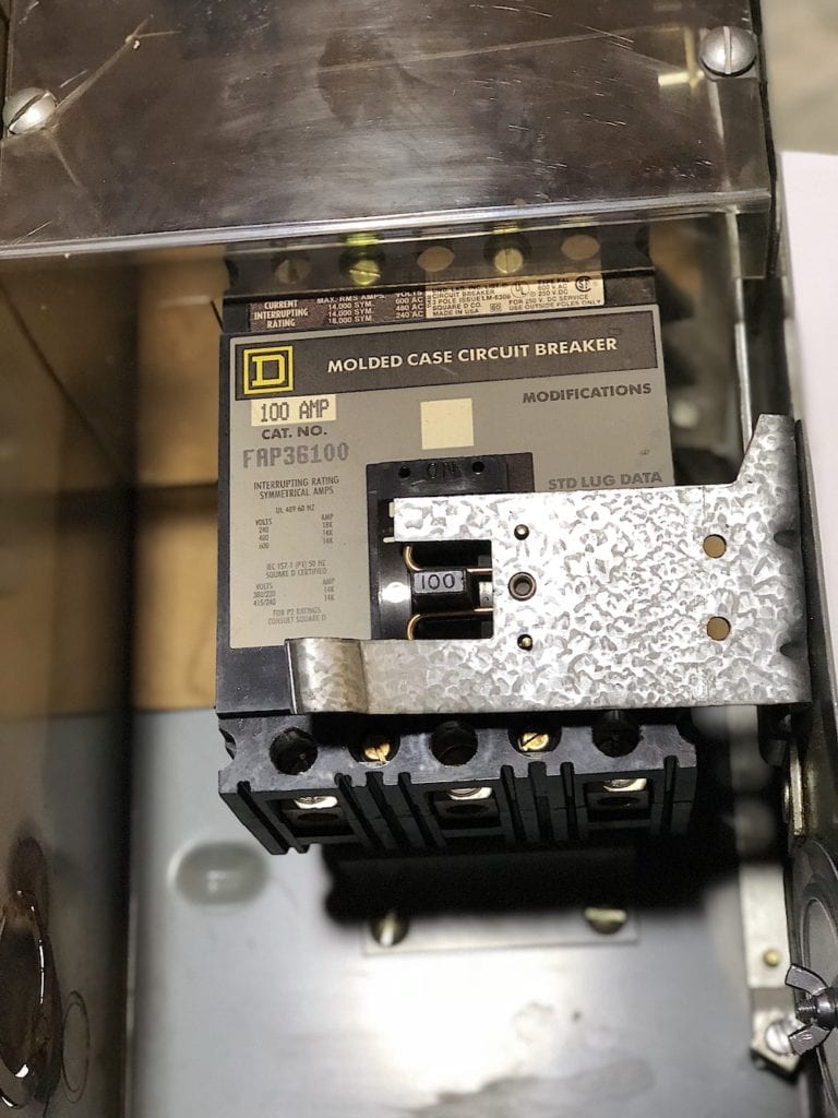 Square D PFA34100G 3 Phase 3 Wire 100 Amp 480V Bus Plug w/Breaker ...