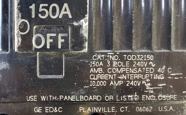 General Electric TQD32150 3 Pole 150 Amp 240 Vac Circuit Breaker