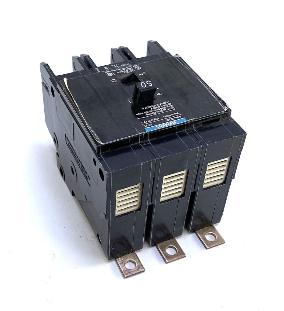 Siemens BQD350 3 Pole 50 Amp 480Y/277 Vac Circuit Breaker | Electrical ...