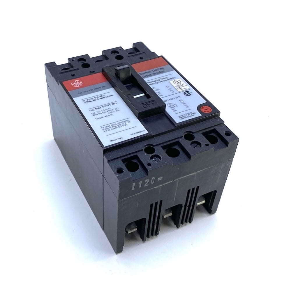 General Electric TEL136015WL 3 Pole 15 Amp 600 Vac Breaker | Electrical ...