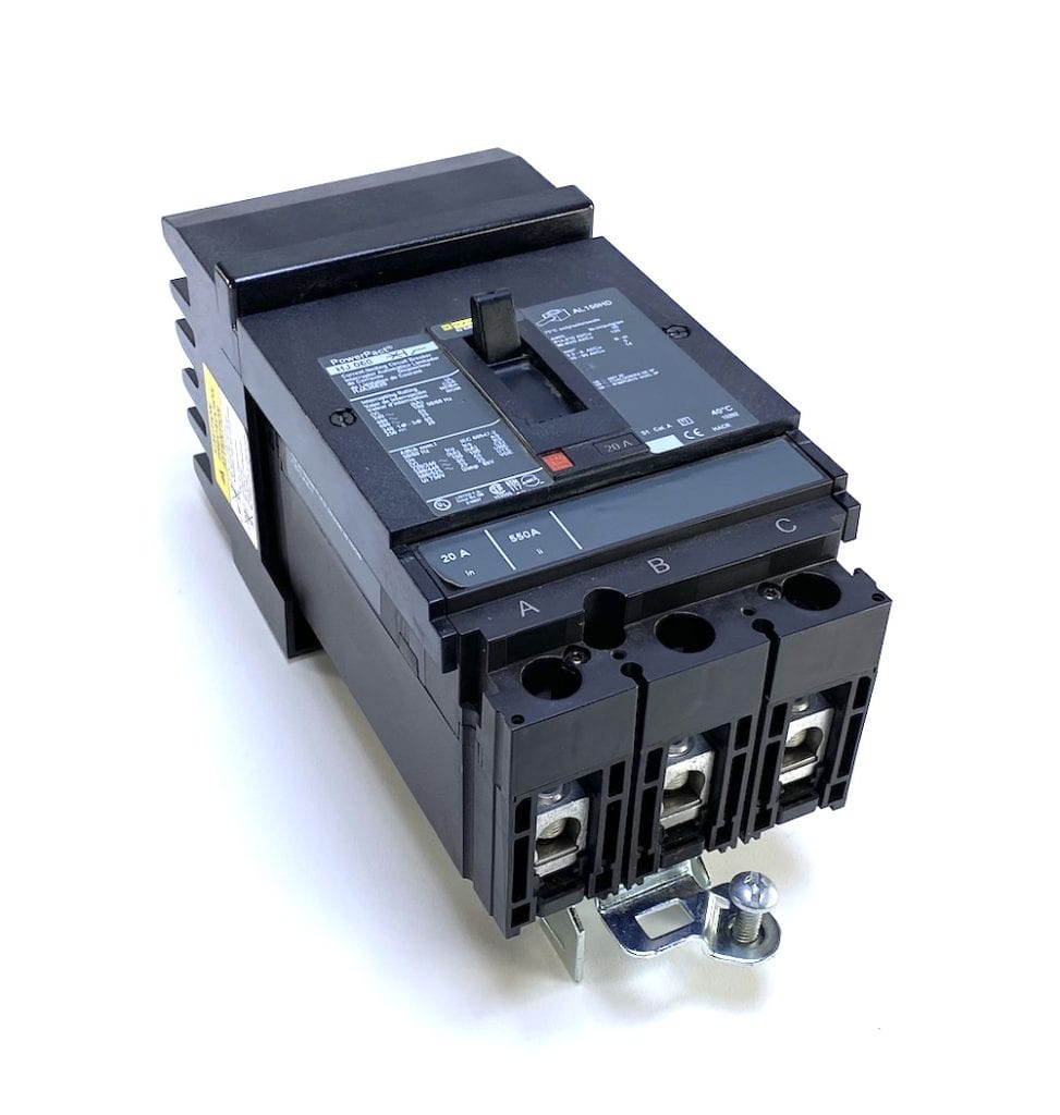 Square D HJA36020 3P 20 Amp 600V I-Line PowerPact Breaker (NEW)