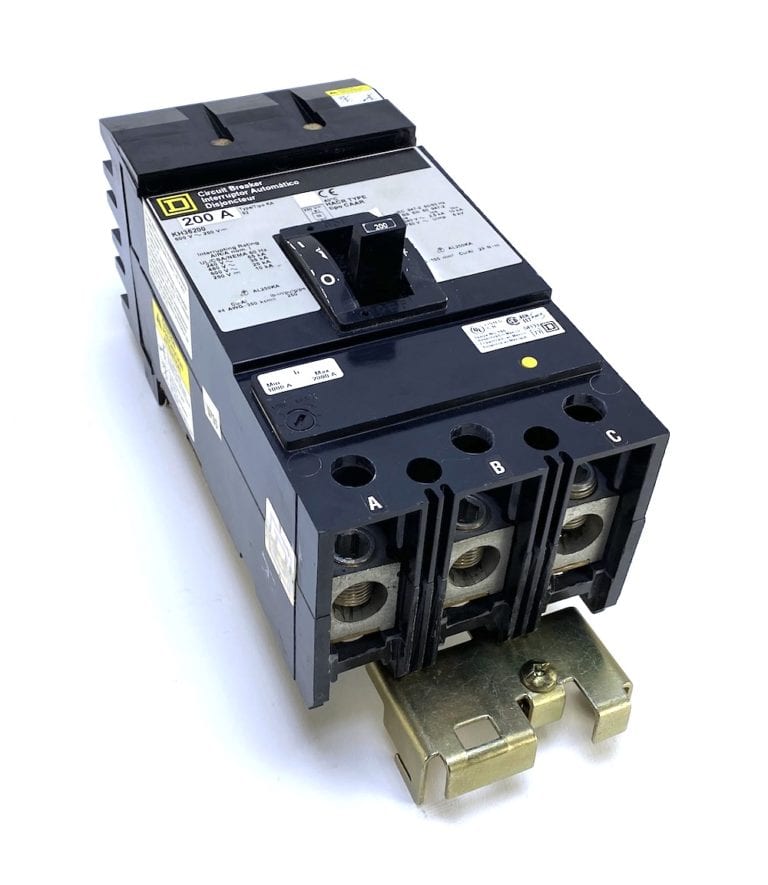 Square D KH36200 3 Pole 200 Amp 600 Vac I-Line Circuit Breaker ...
