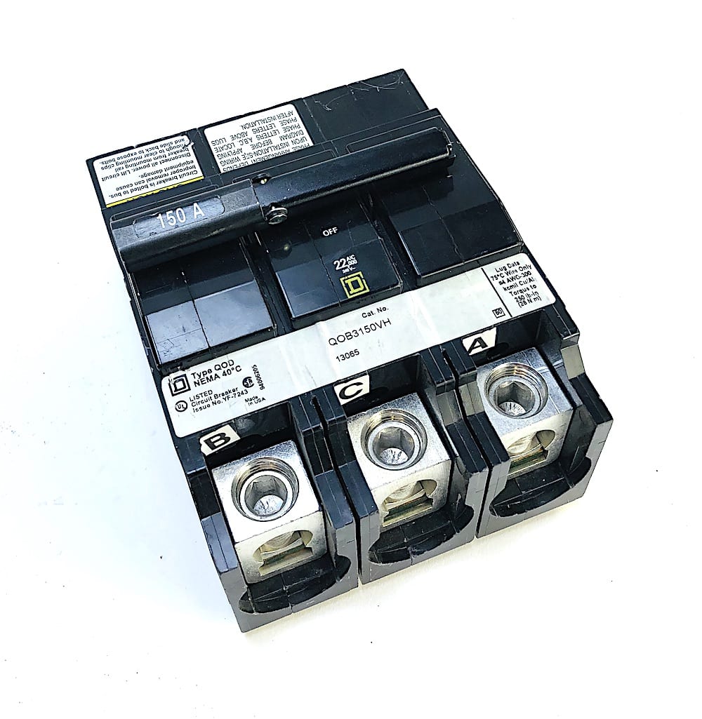 Square D QOB3150VH 3 Pole 150 Amp 240 Vac Circuit Breaker | Electrical ...