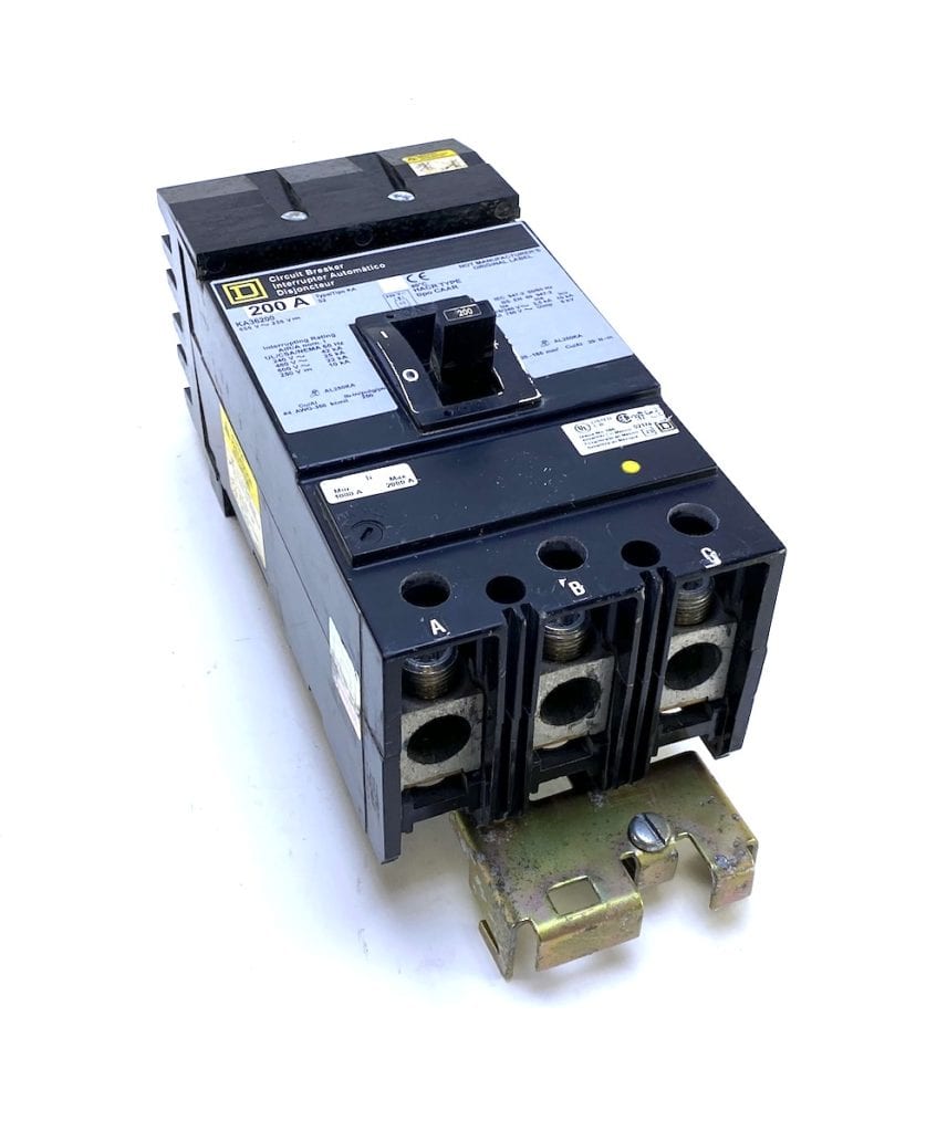 Square D KA36200 3 Pole 200 Amp 600 Vac I-Line Circuit Breaker