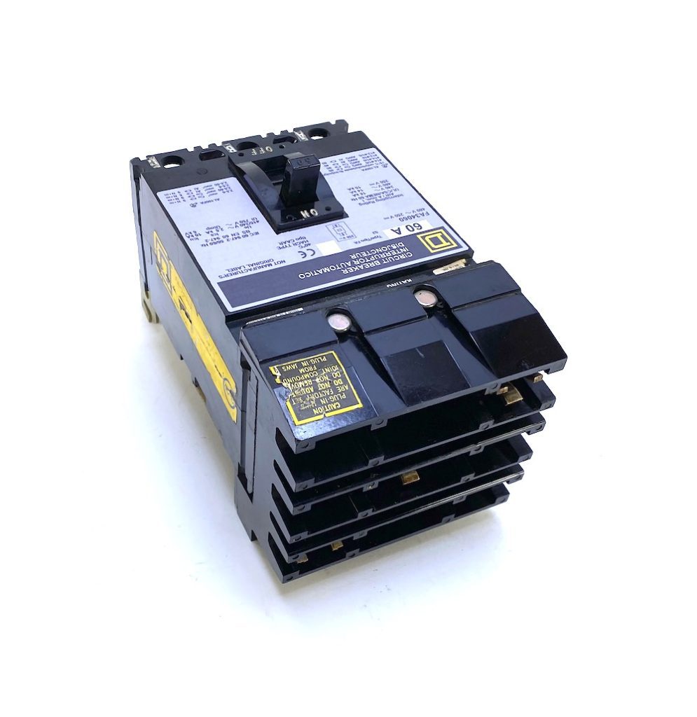 Square D FA34060 3 Pole 60 Amp 480 Vac I-Line Circuit Breaker