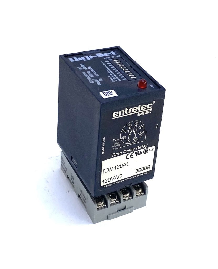 SSAC TDM120AL 4 Pole 120 Vac 8 Pin Time Delay Relay w/Base | Electrical ...