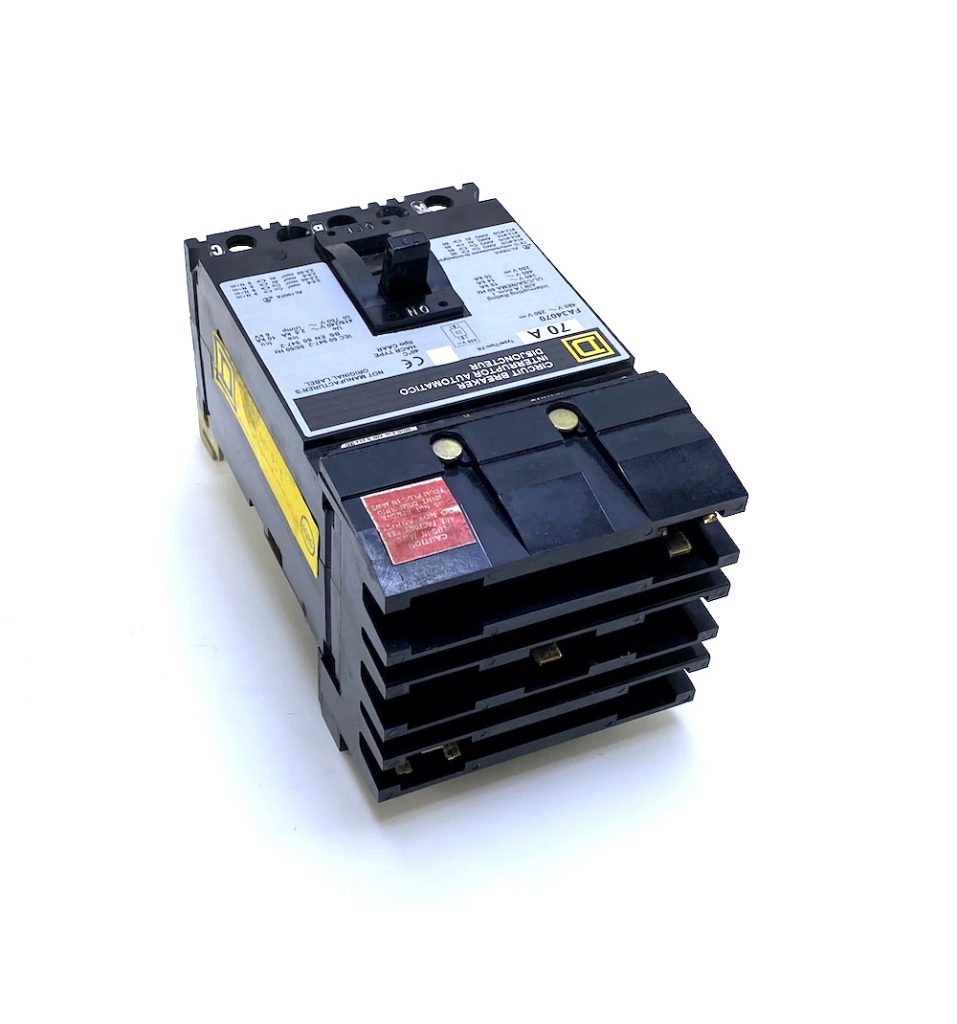 Square D FA34070 3 Pole 70 Amp 480 Vac I-Line Circuit Breaker