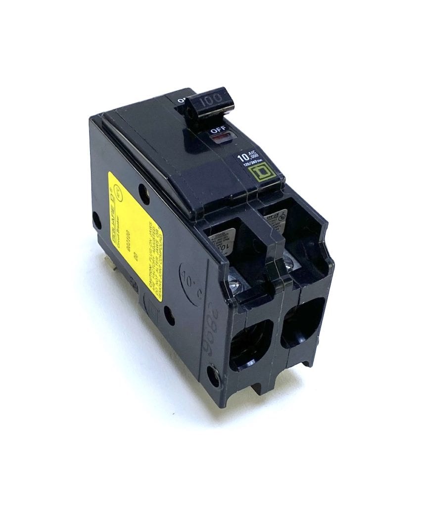 Square D QO2100 2 Pole 100 Amp 240 Vac Circuit Breaker (Clip-In ...