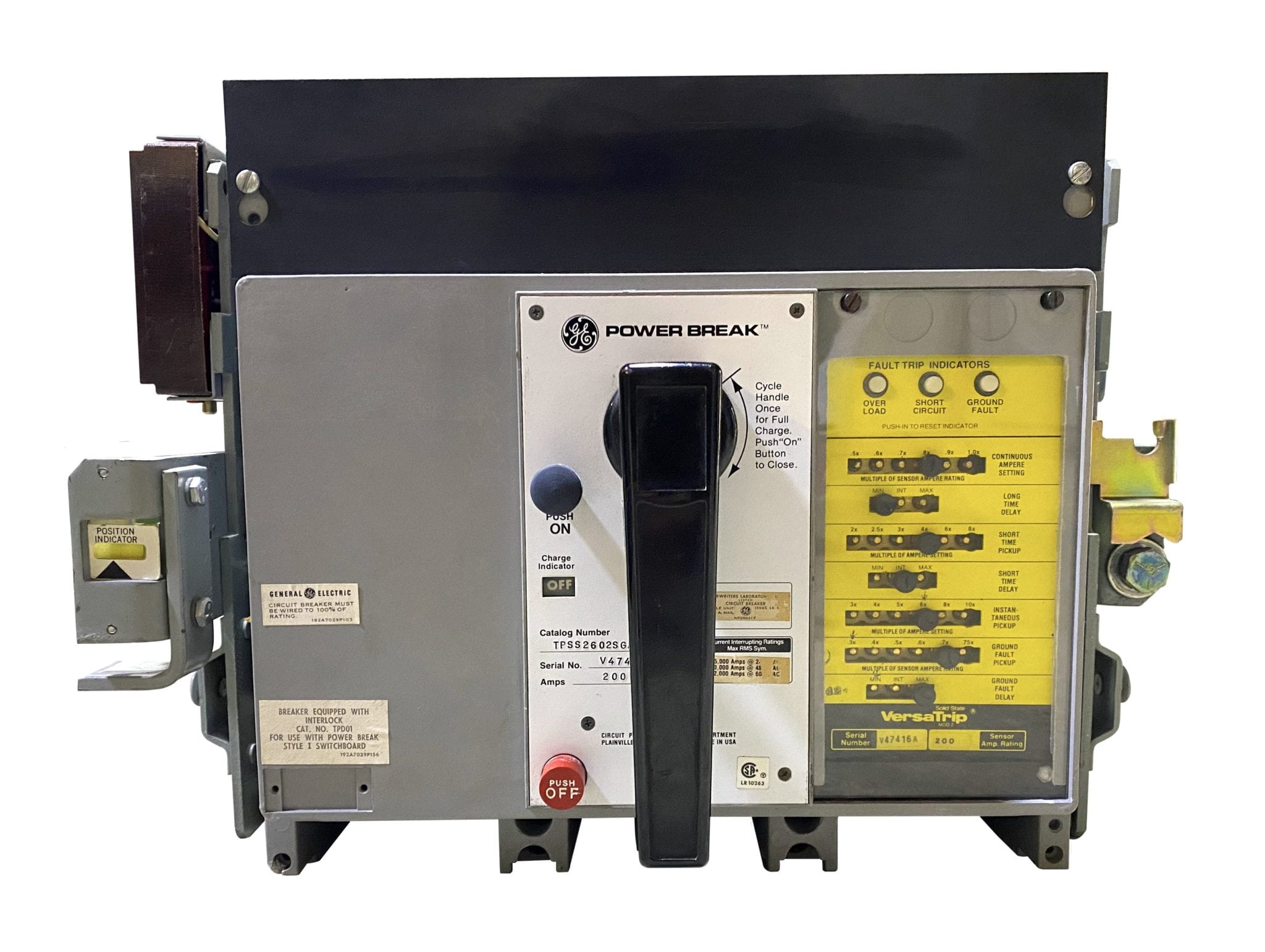 General Electric TPSS2602SGA3 3 Pole 200A 600V PowerPact Breaker