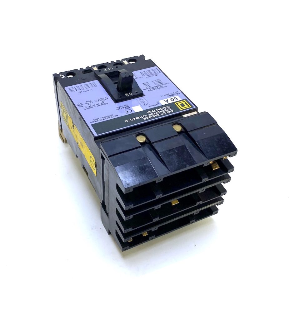 Square D FA36060 3 Pole 60 Amp 600 Vac I-Line Circuit Breaker