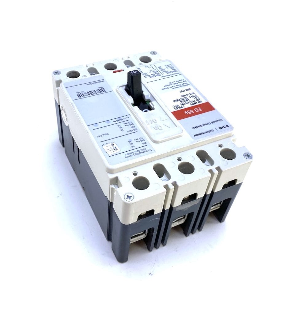 Eaton Cutler Hammer ED3100 3 Pole 100 Amp 240 Vac Circuit Breaker