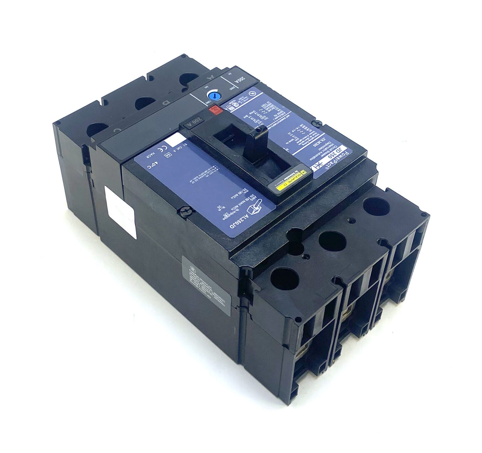 Square D JDL36200 3 Pole 200 Amp 600Vac PowerPact Circuit Breaker