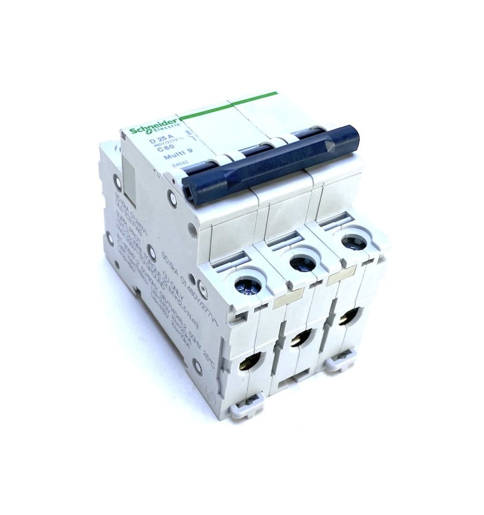 Schneider Electric D25A 3 Pole 25 Amp 480Y/277 Vac Breaker (NIB)