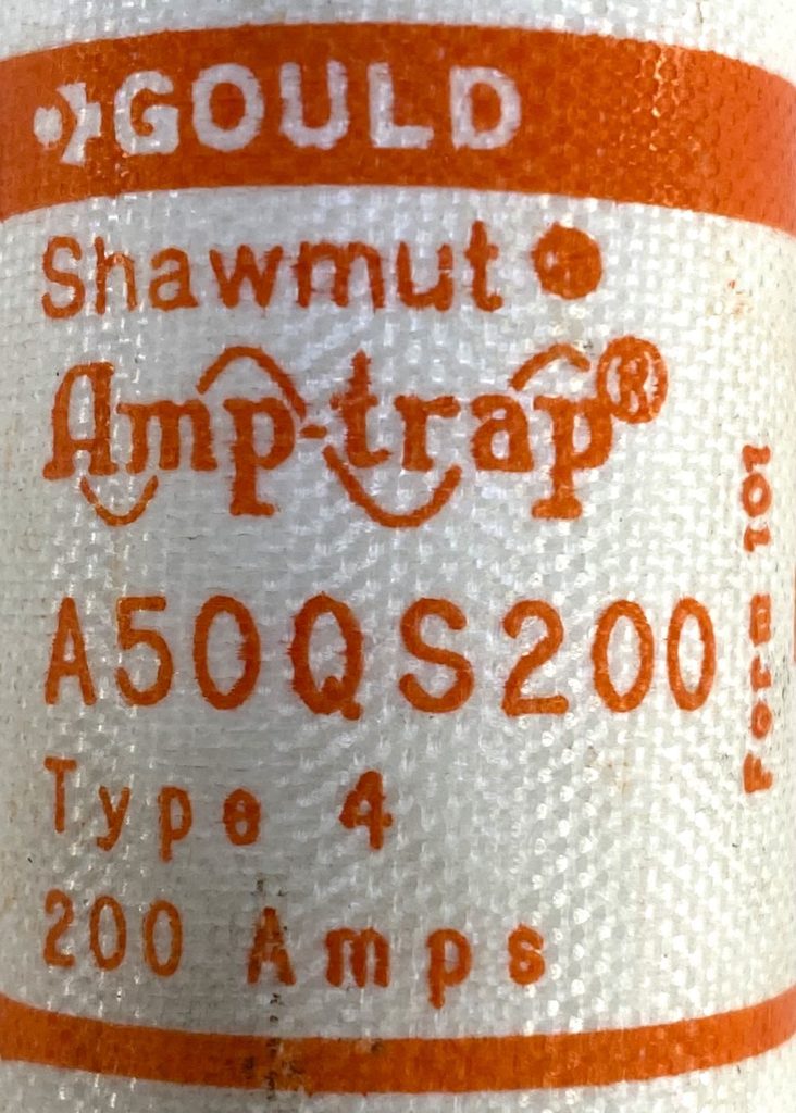 Gould A50QS200 Shawmut Type 4 200 Amp Amptrap Fuses (Set of 3)