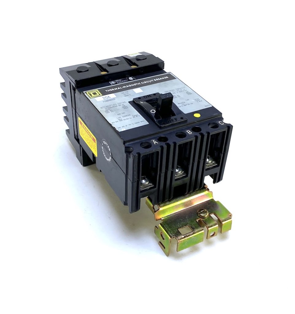 Square D FCB34020 3 Pole 20 Amp 480 Vac I-Line Circuit Breaker