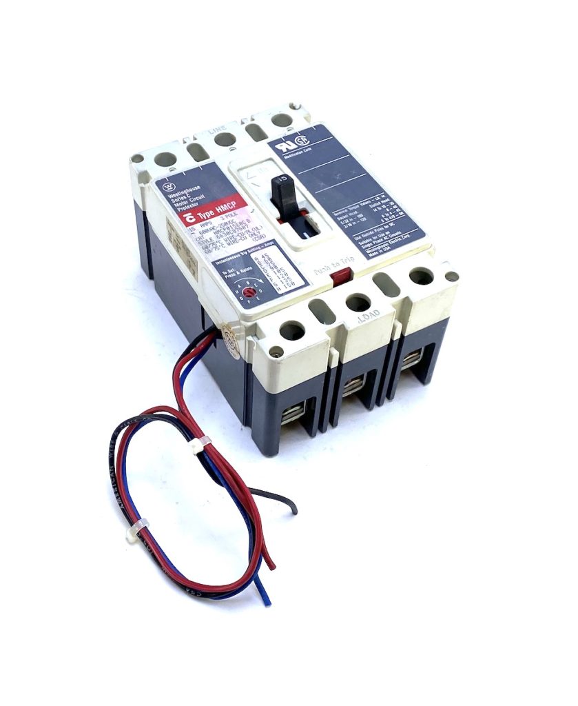 Cutler Hammer HMCP015E0C 3 Pole 15 Amp 600V Circuit Breaker w/Aux