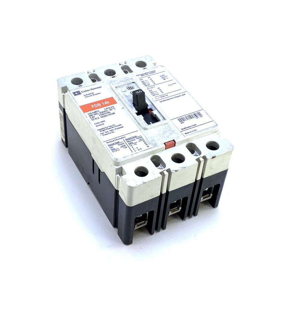 Cutler Hammer FDB3150L 3 Pole 150 Amp 600 Vac Circuit Breaker