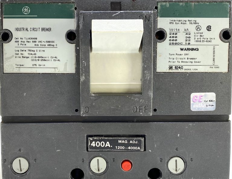 General Electric TJJ436400 3 Pole 400 Amp 600 Vac Circuit Breaker