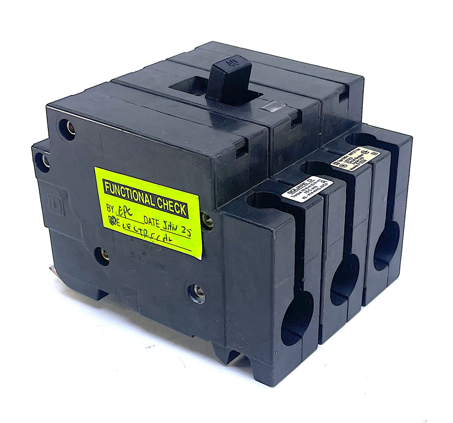 Square D EHB34040 3 Pole 40 Amp 480 Vac Bolt-On Circuit Breaker