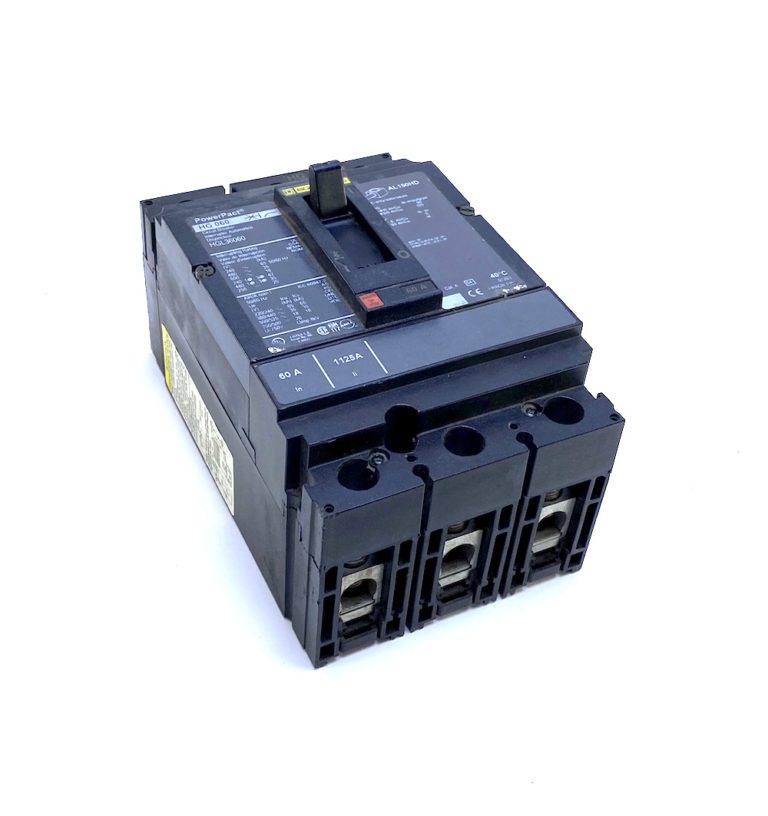 Square D HGL36060 3 Pole 60 Amp 600 Vac PowerPact Circuit Breaker