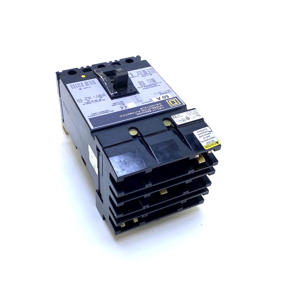 Square D FA36060 3 Pole 60 Amp 600 Vac I-Line Circuit Breaker
