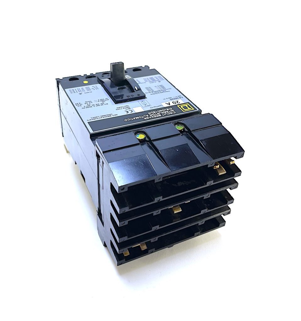 Square D FA36020 3 Pole 20 Amp 600 Vac I-Line Circuit Breaker