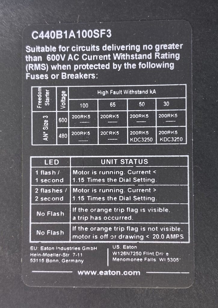 Eaton AN19KN0 Size 3 90 Amp Motor Starter w/120V Coil (NEW)