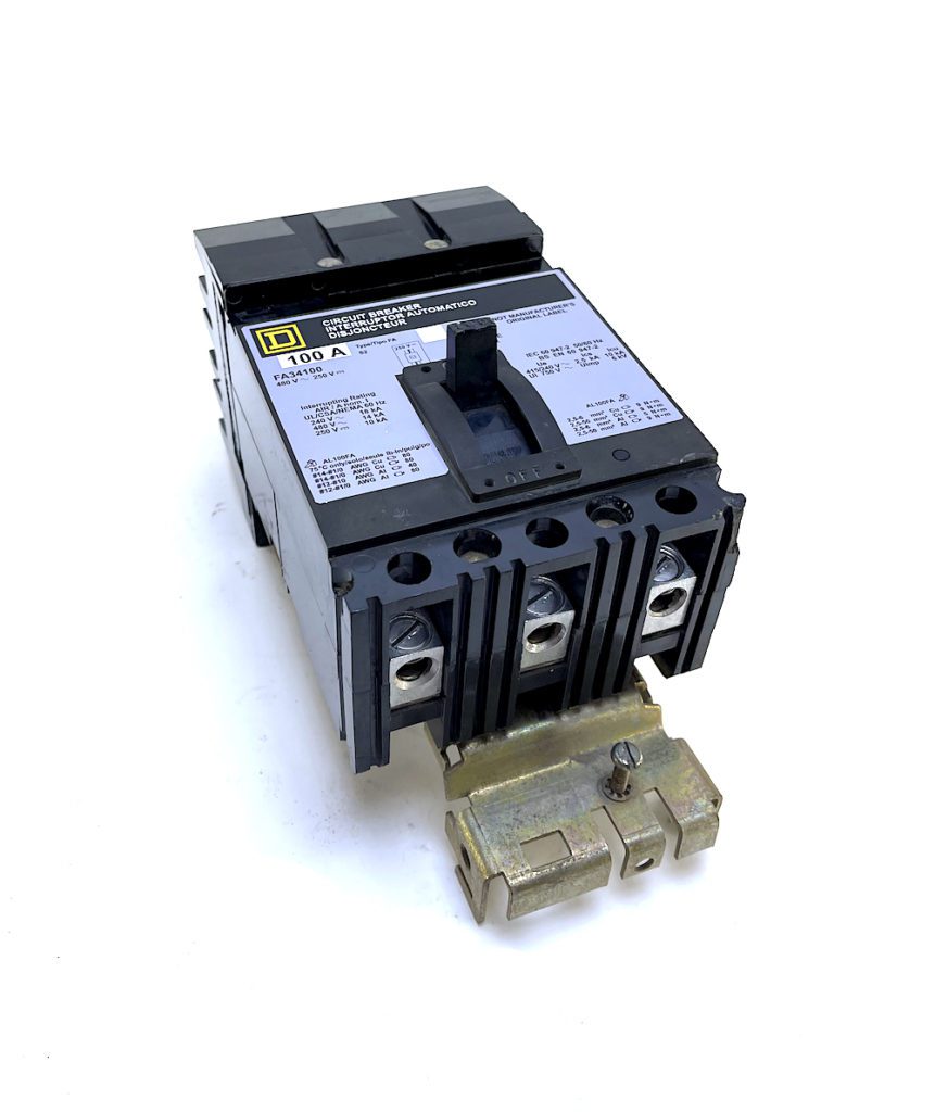 Square D FA34100 3 Pole 100 Amp 480 Vac I-Line Breaker (CHIP)