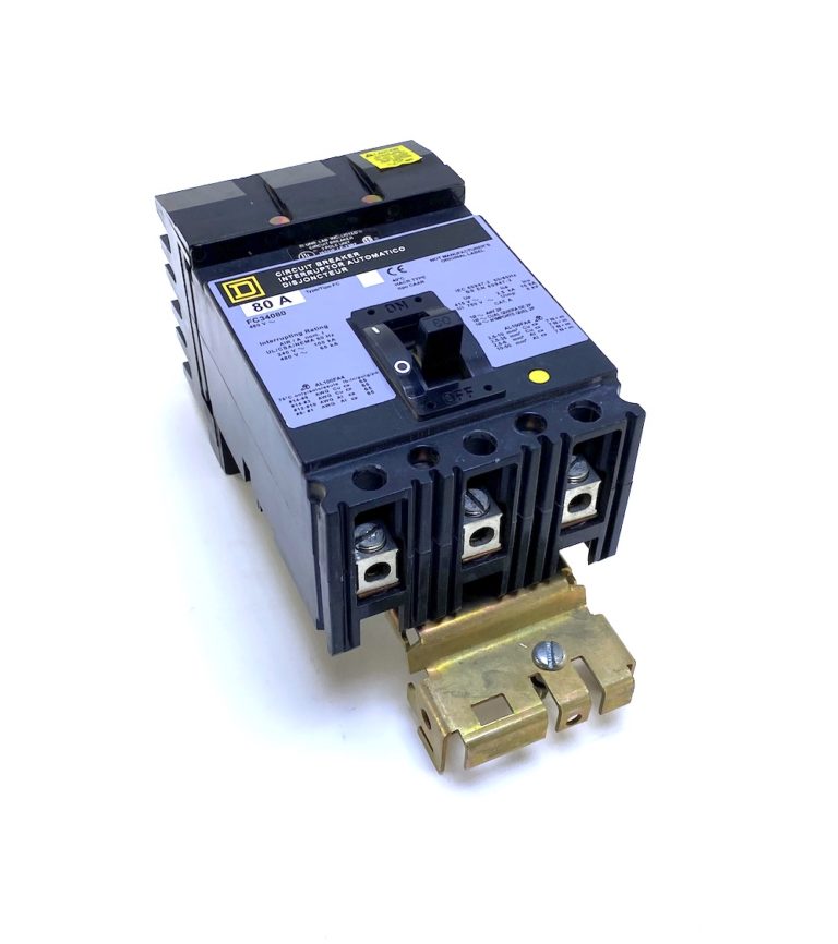 Square D FC34080 3 Pole 80 Amp 480 Vac I-Line Circuit Breaker