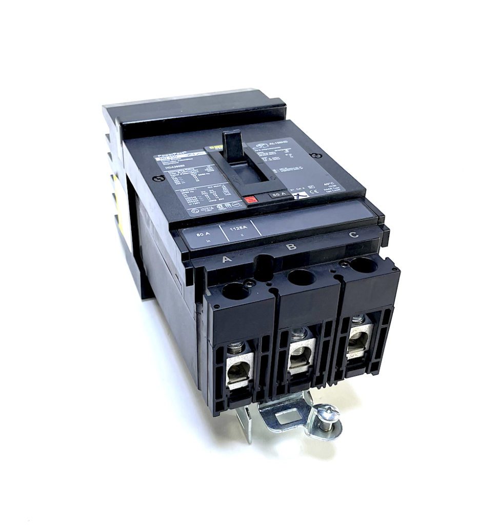 Square D HDA36080 3 Pole 80 Amp 600 Vac I-Line PowerPact Breaker