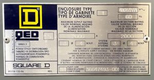 Square D Type QED 3P4W 2000Amp 480Y/277V Main Breaker Panel (NEW)