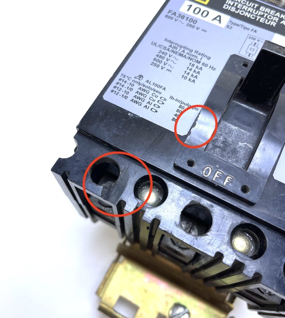 Square D FA36100 3 Pole 100A 600V I-Line Circuit Breaker (CHIP)