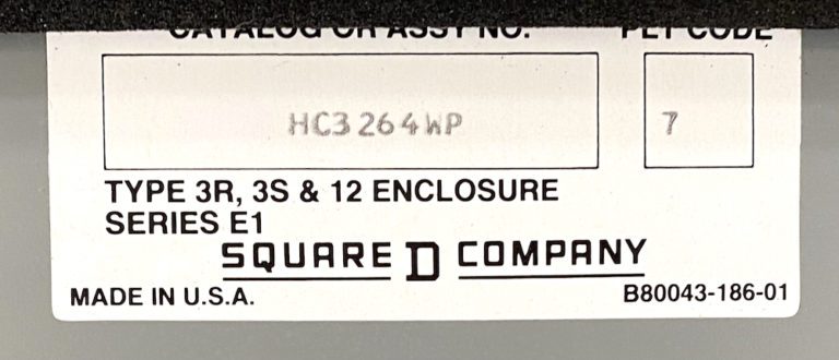 Square D HC3264WP 3P3W 30 Circuits 400A 600V Type 3R I-Line Panel